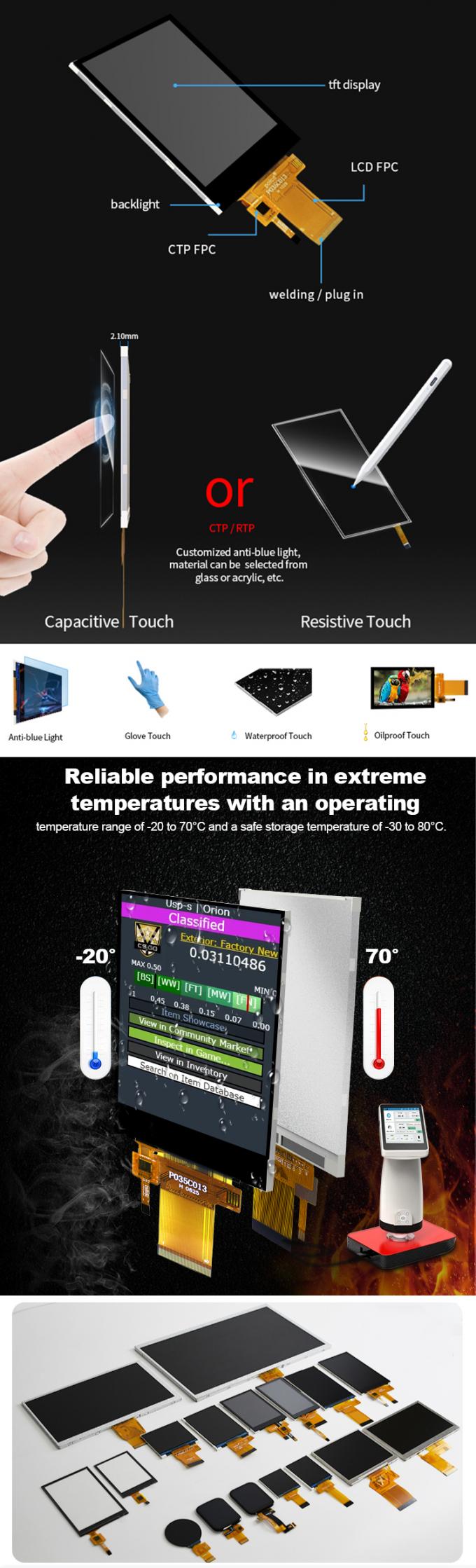 3.5inch Ips Touch Screen 320x480 Lcm Modules Ili9488 Mcu Spi Interface