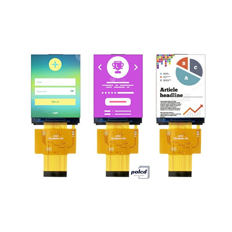 Polcd Mini 2.4 Inch IPS TFT LCD Display Module 40 pin Small Size LCD ...