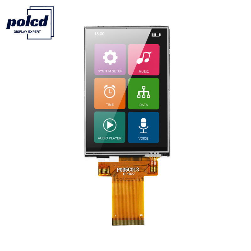 Polcd 8080 MCU 320X480 Lcd 3.5 Inch 450 Nit TFT Touch Screen 12 0'CLOCK