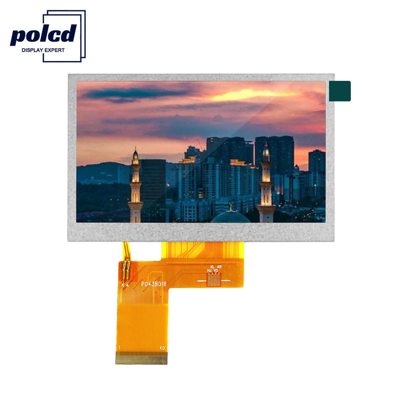 Polcd 24 Bit RGB Lcd 4.3 Inch 800x480 TFT LCD Display 53.86mm Industrial