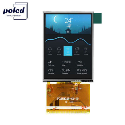Polcd 4 Wire SPI ST7789V 2.8 Inch Ips Screen RoHS TFT Touch Screen For Home