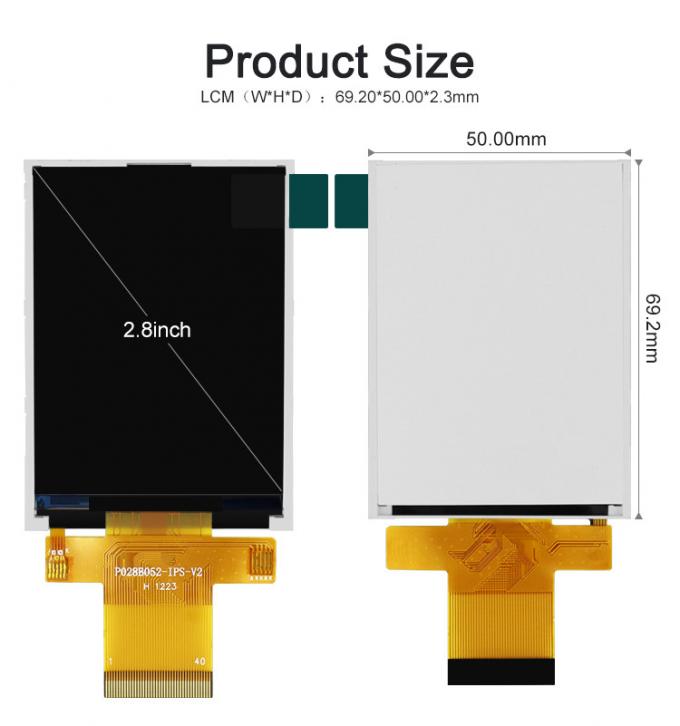 Polcd 240x320 Pixels Small TFT Screen , 18 BIT 2.8 Inch Small TFT LCD ...
