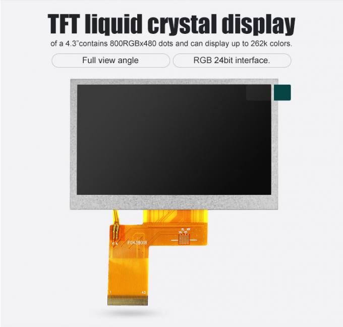Polcd ST7262E43 Small Tft Lcd Display RGB 24 Bit 4.3 Inch Tft Lcd 800x480